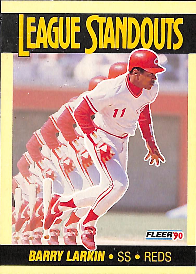 1990 Fleer Barry Larkin Vintage Mlb Baseball Card #1 - Mint Condition 